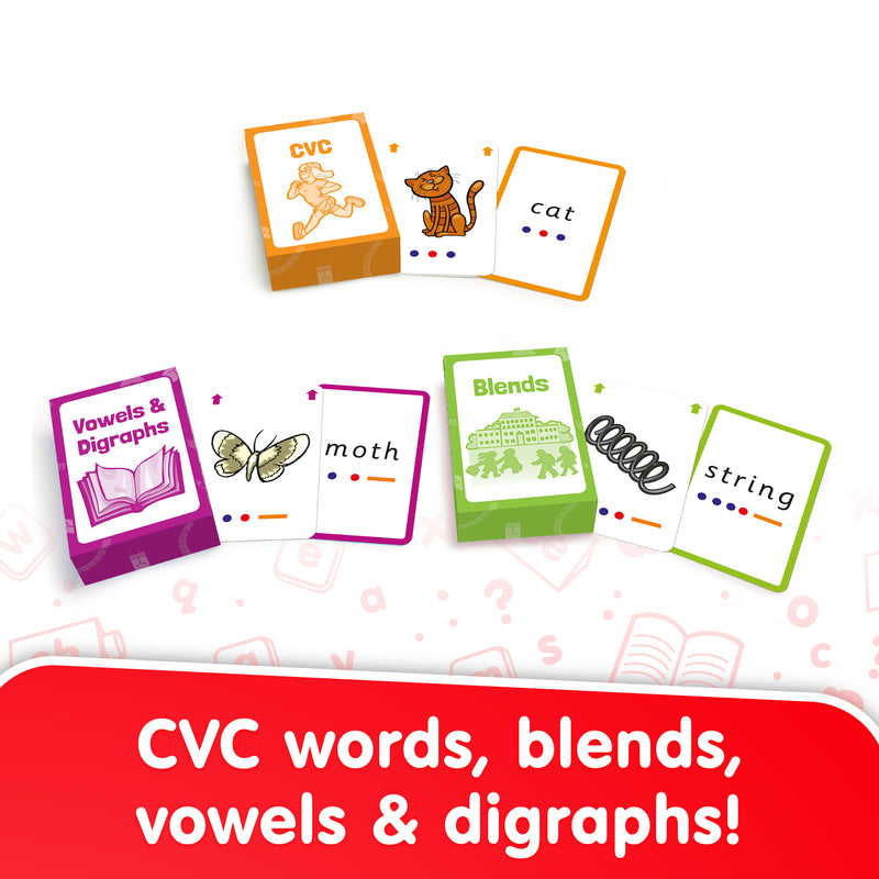Decoding Flashcards: Decoding and Language Skills, Ages 5+, Grades K-1 ...
