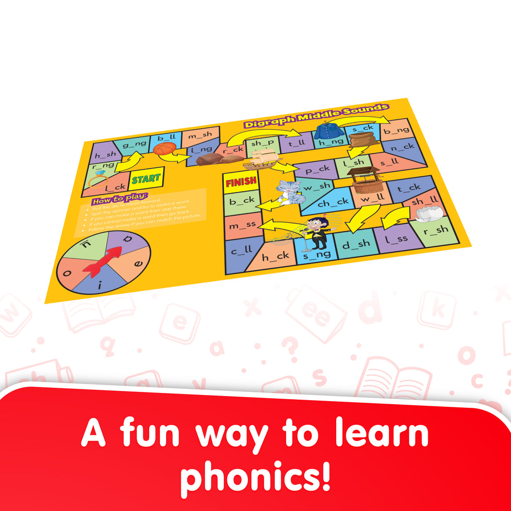 Phonics Board Games: Interactive Learning, Ages 4-5, Pre K - K – Junior ...